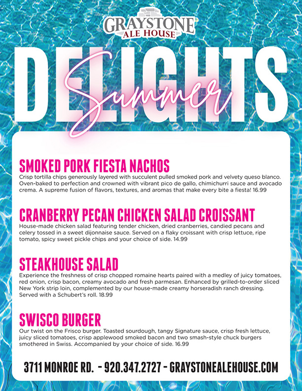 Graystone Ale House - Menu